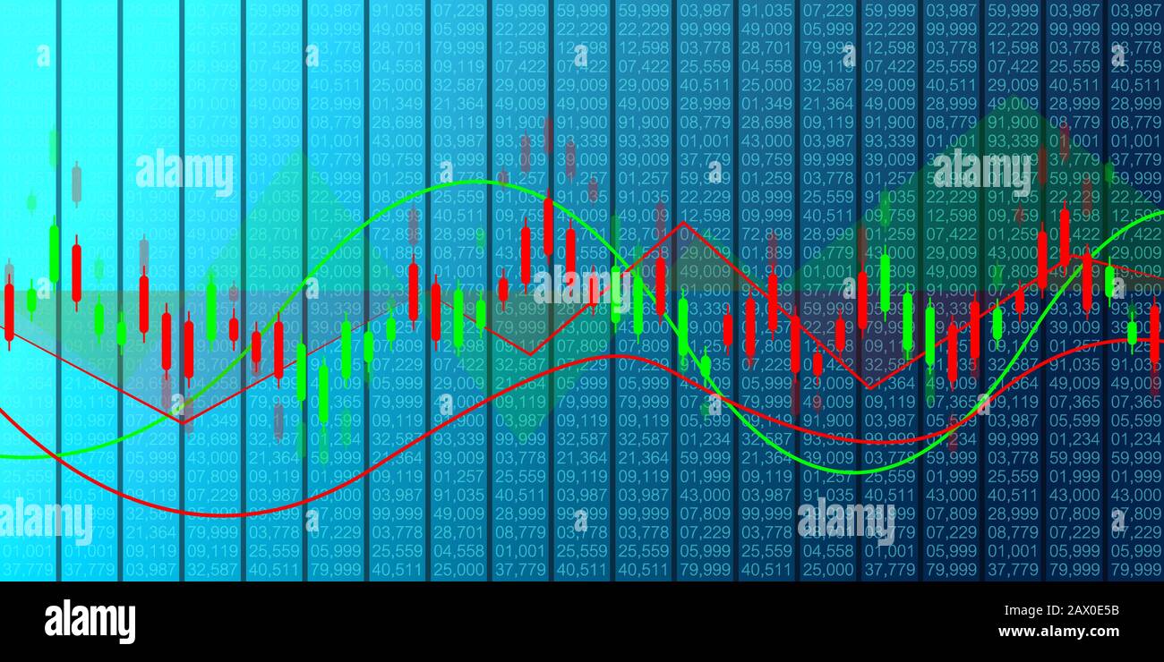 Stock market or forex trading business graph chart for financial ...