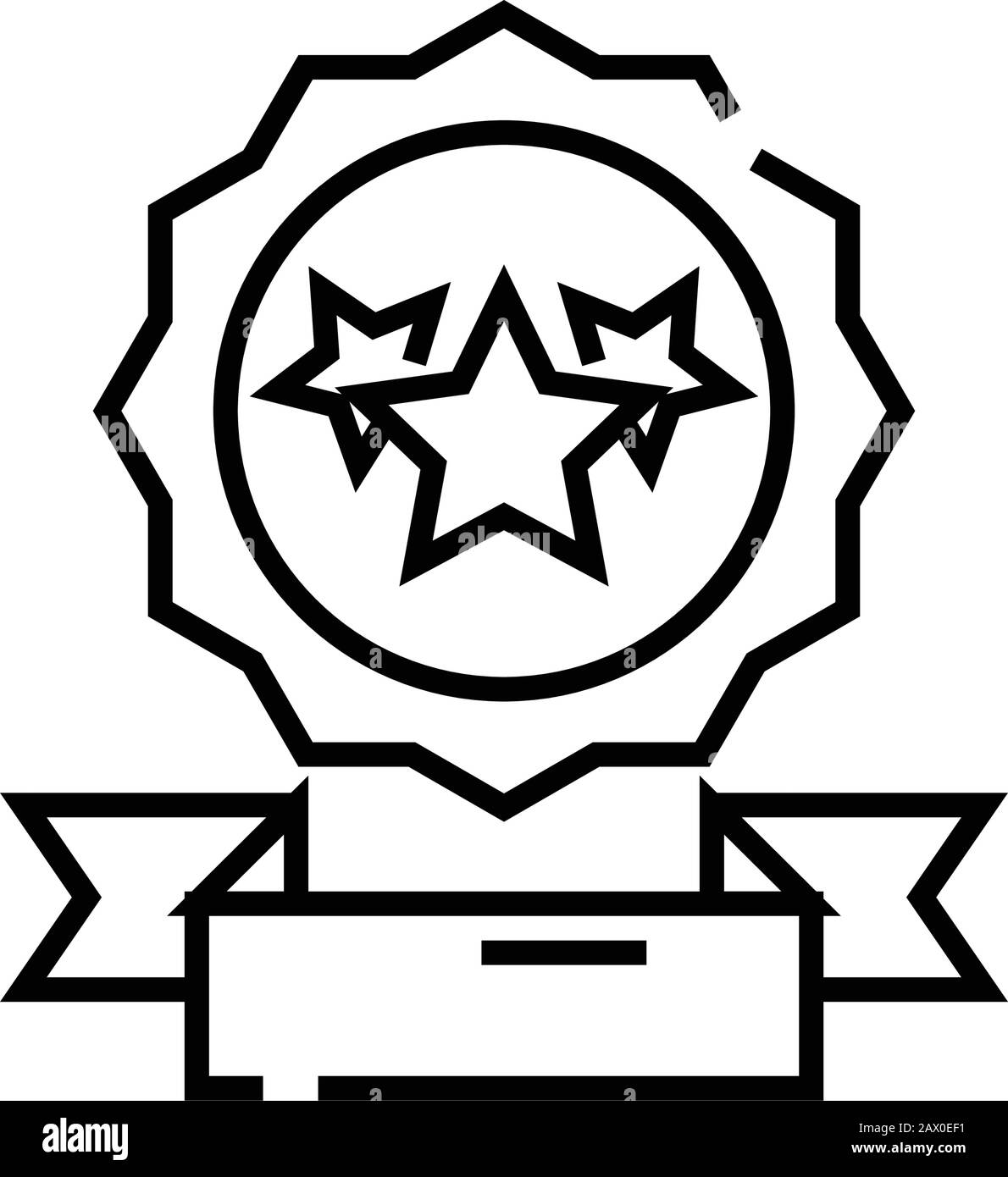 Achievement award line icon. Achievement award concept outline vector ...