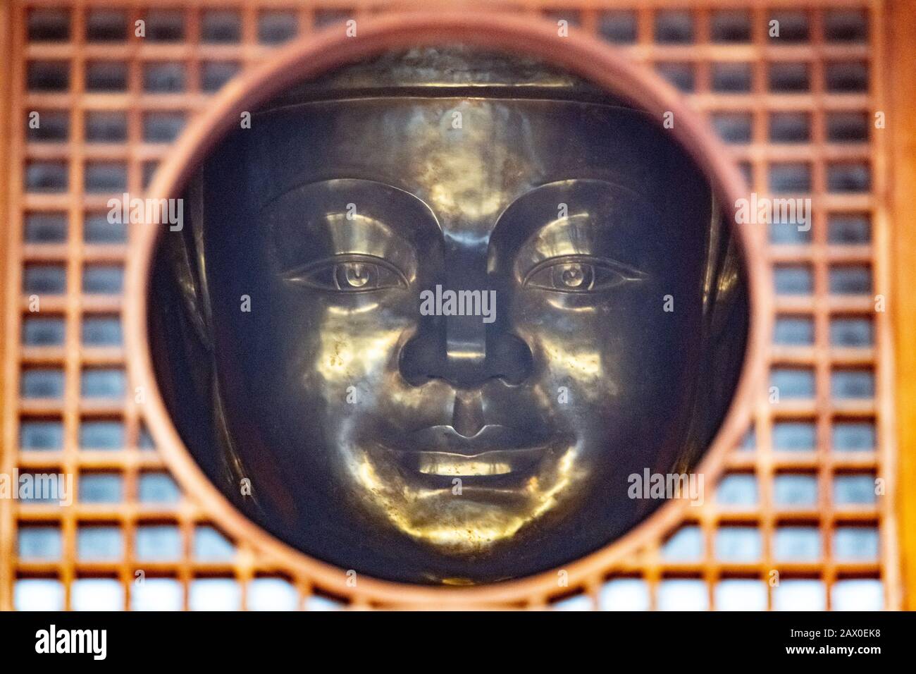 The head of a statue at Jing'an em Temple , Shanghai, China Stock Photo ...