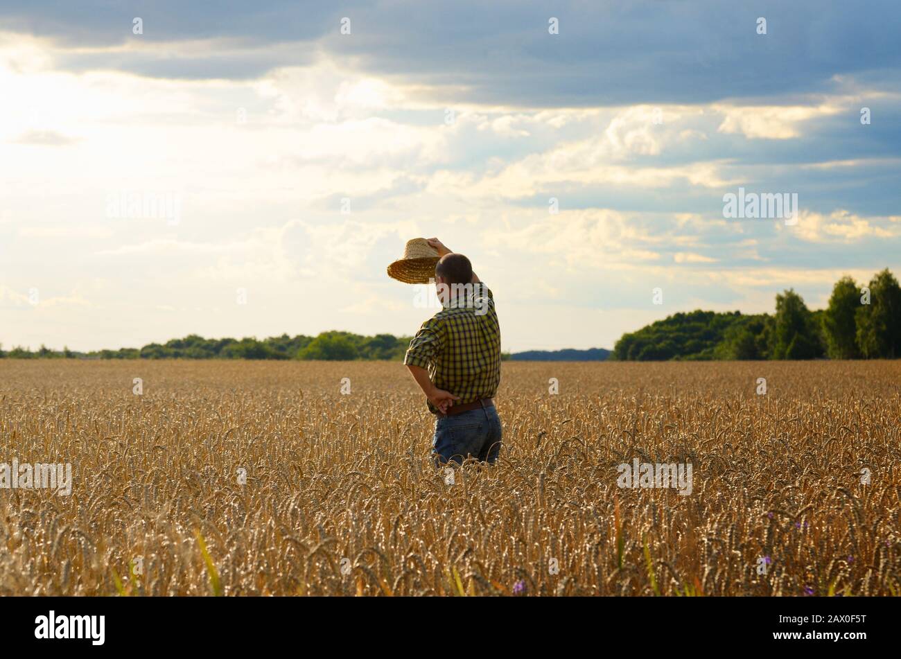 Farmer straw hat hi-res stock photography and images - Alamy