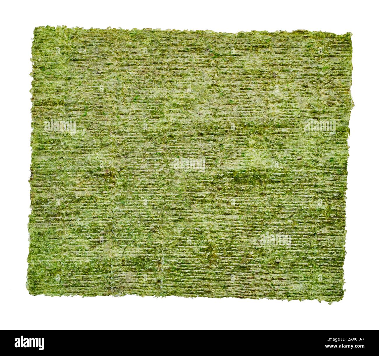 nori leaf with clipping patch on a white isolated background Stock ...