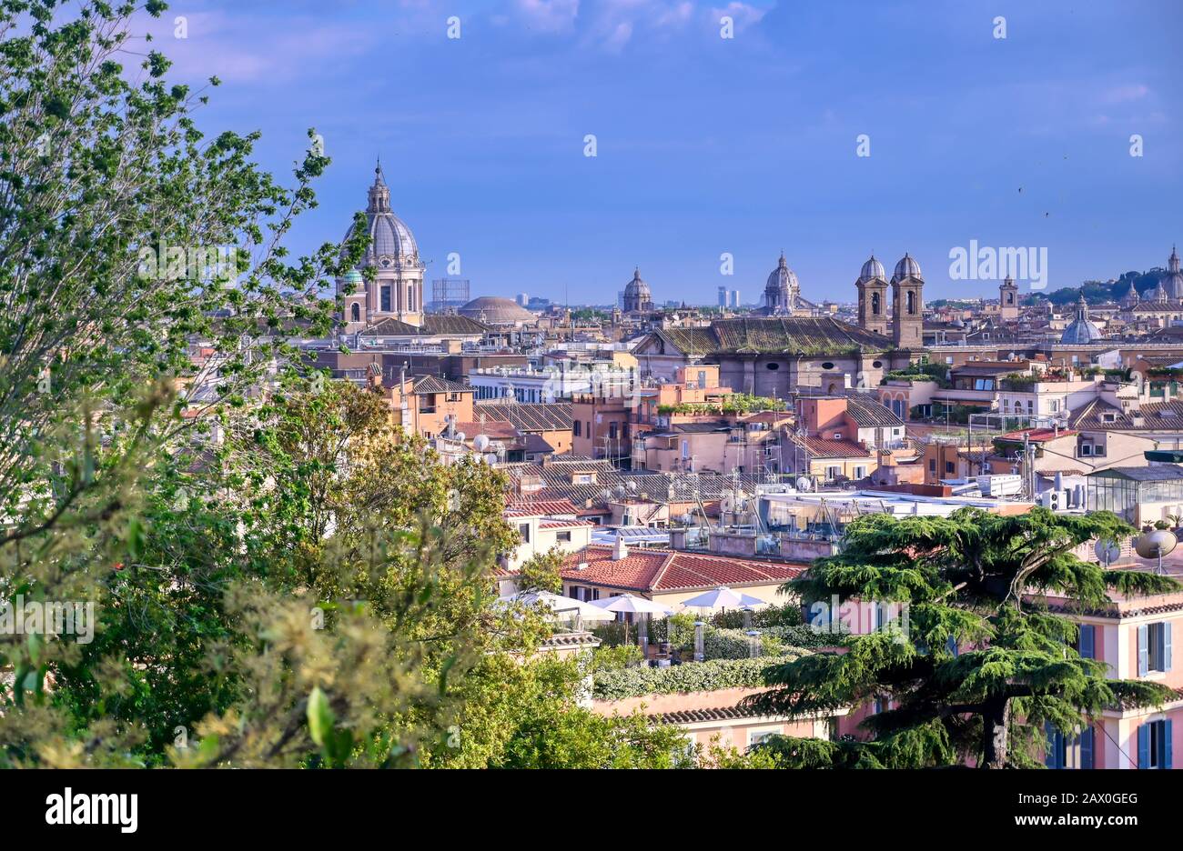 Rooftops in Rome, Italy and Vatican City Stock Photo - Alamy