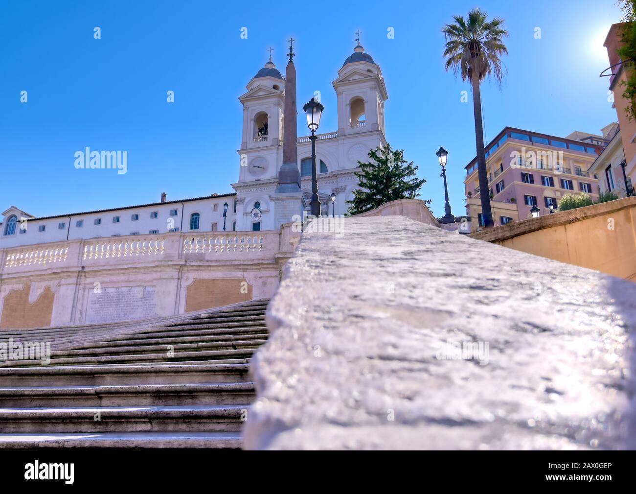 The Spanish Steps and the Trinita dei Monti in Rome, Italy Stock Photo ...