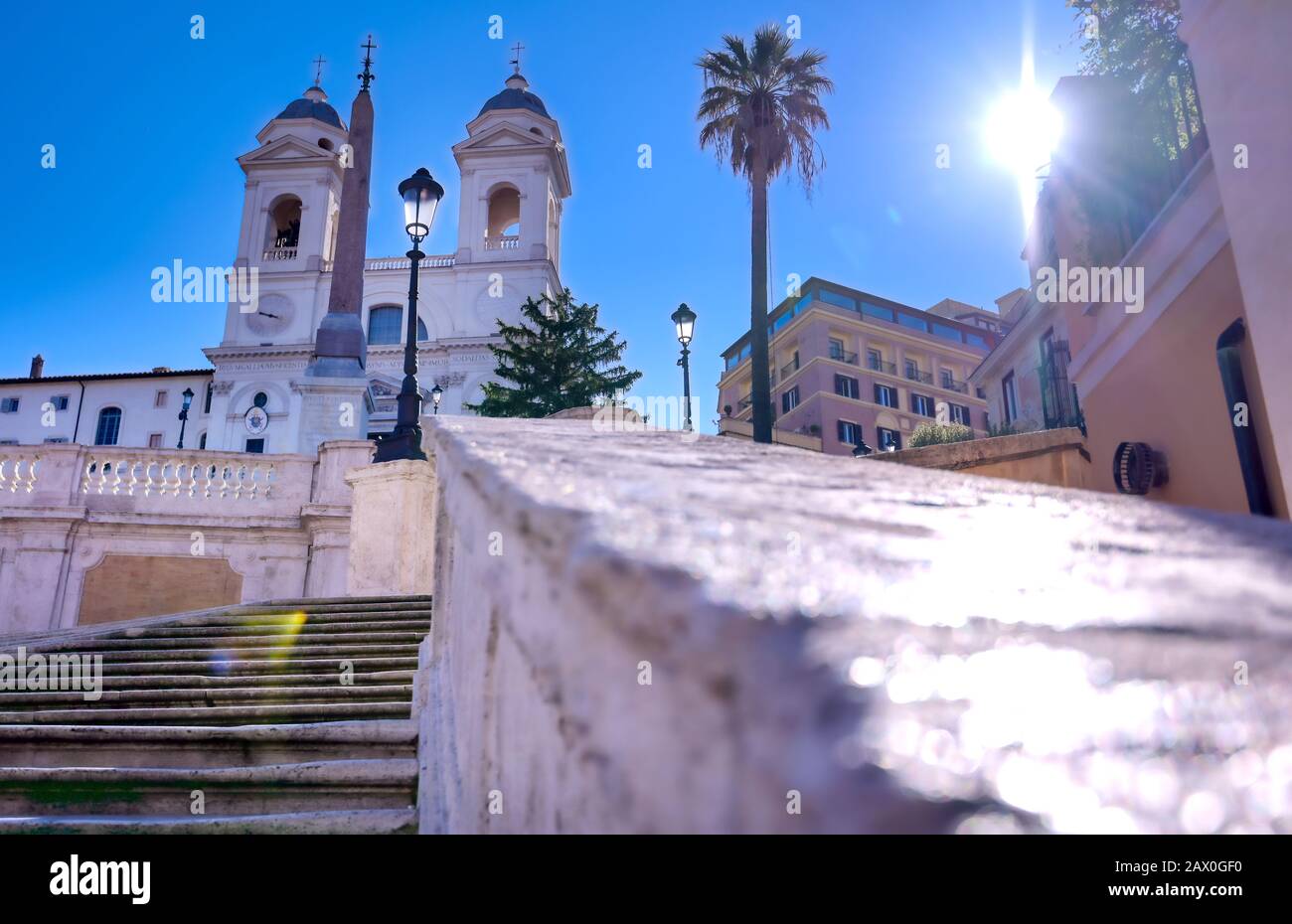 The Spanish Steps and the Trinita dei Monti in Rome, Italy Stock Photo ...