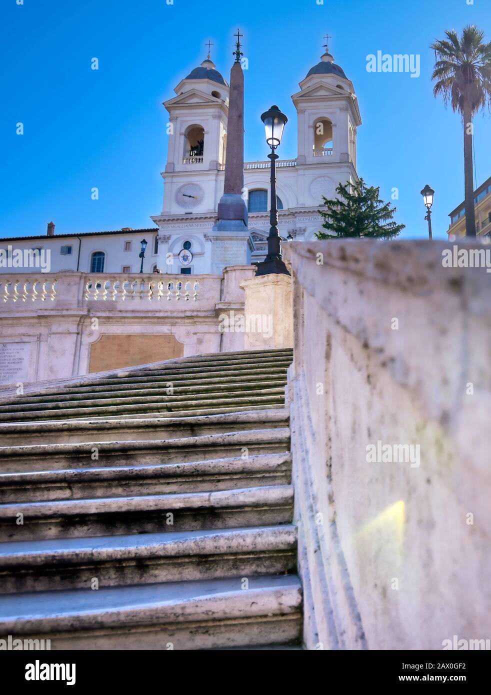 The Spanish Steps and the Trinita dei Monti in Rome, Italy Stock Photo ...
