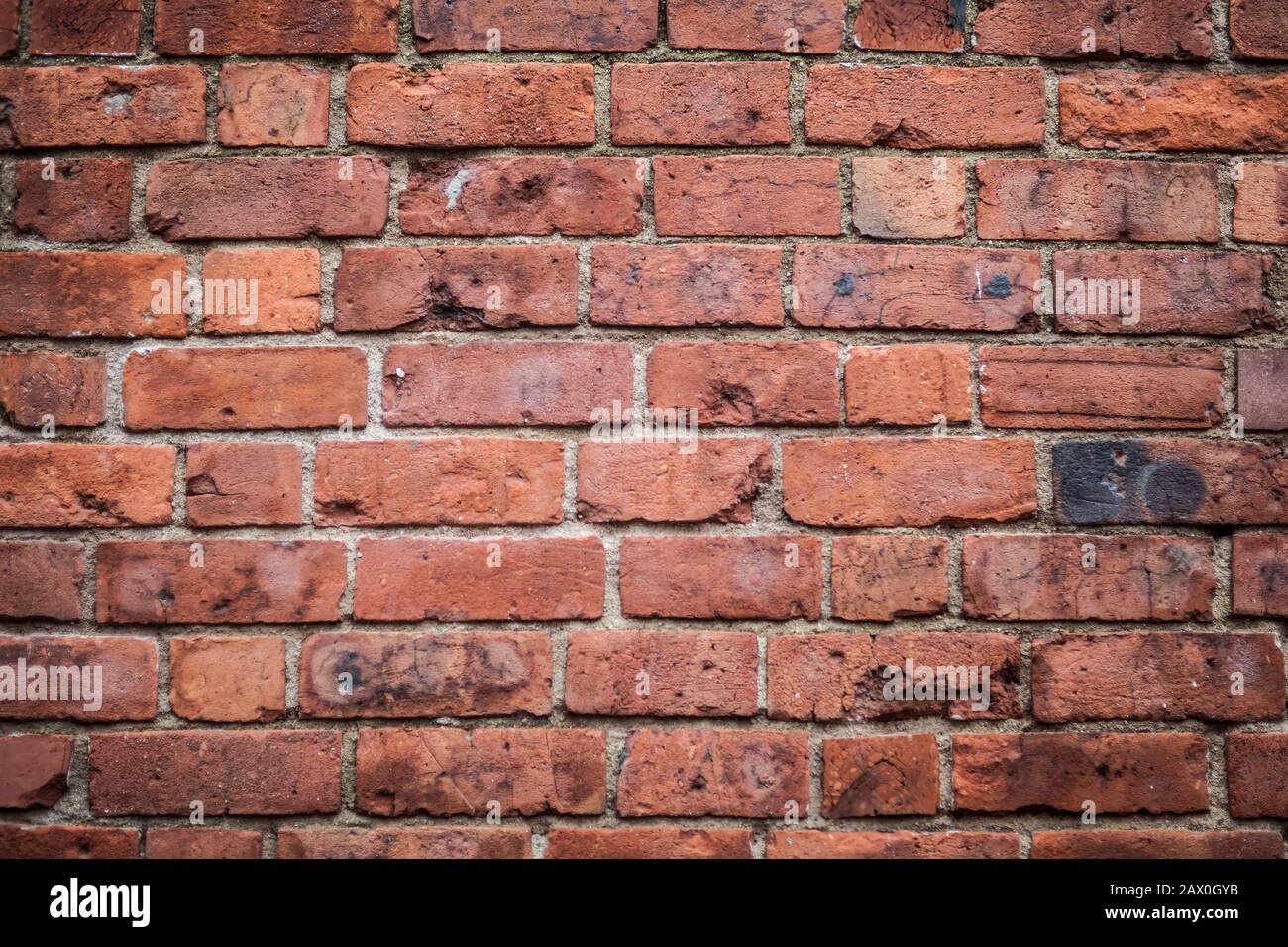 Close up of Red Brick Wall Stock Photo - Alamy