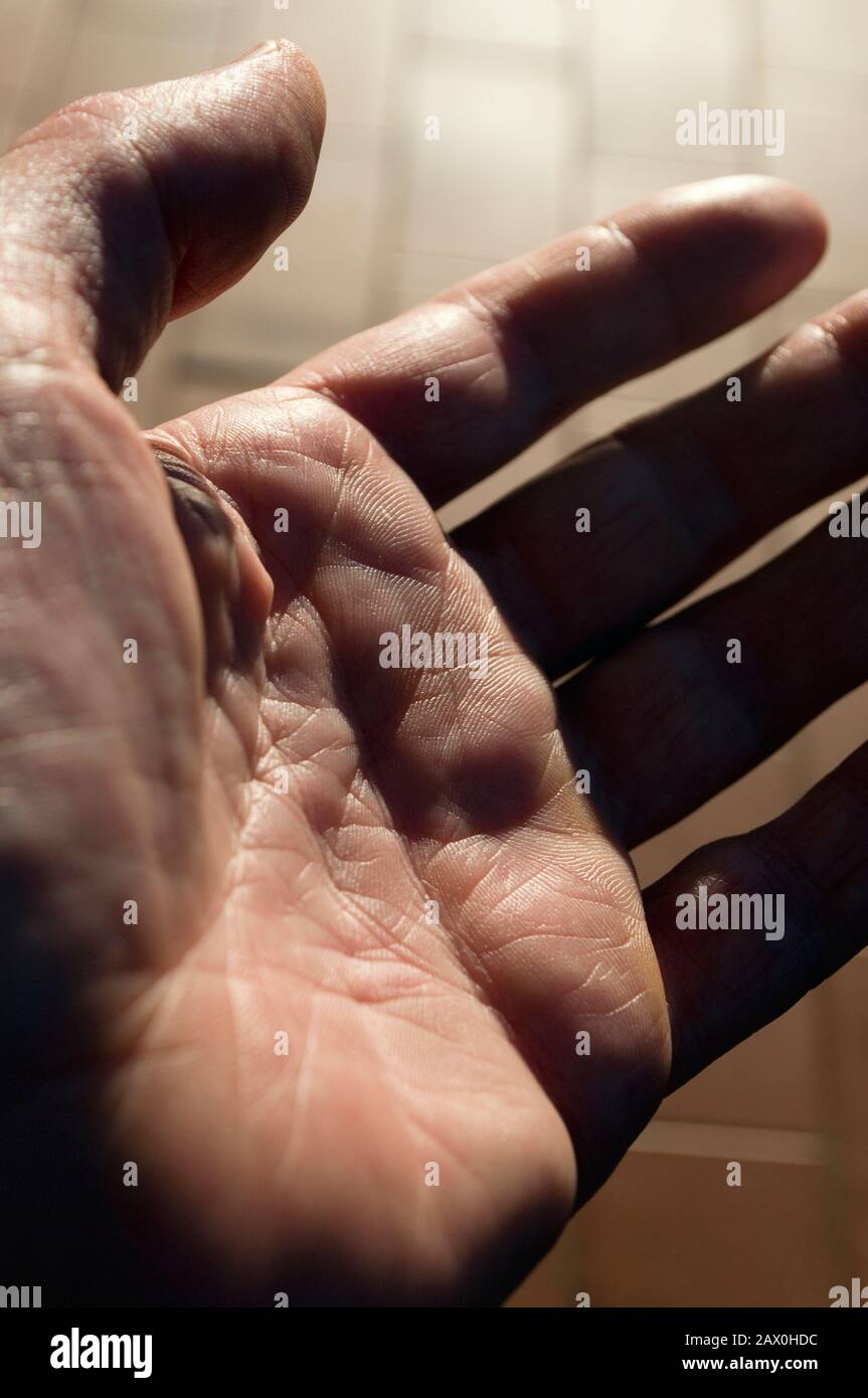 Man hand palm lines hi-res stock photography and images - Alamy