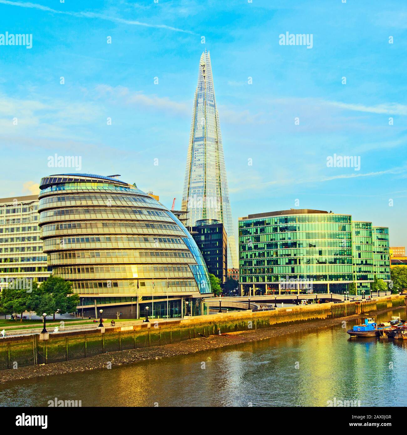 More London Riverside with City Hall and The Shard 2014 Stock Photo - Alamy