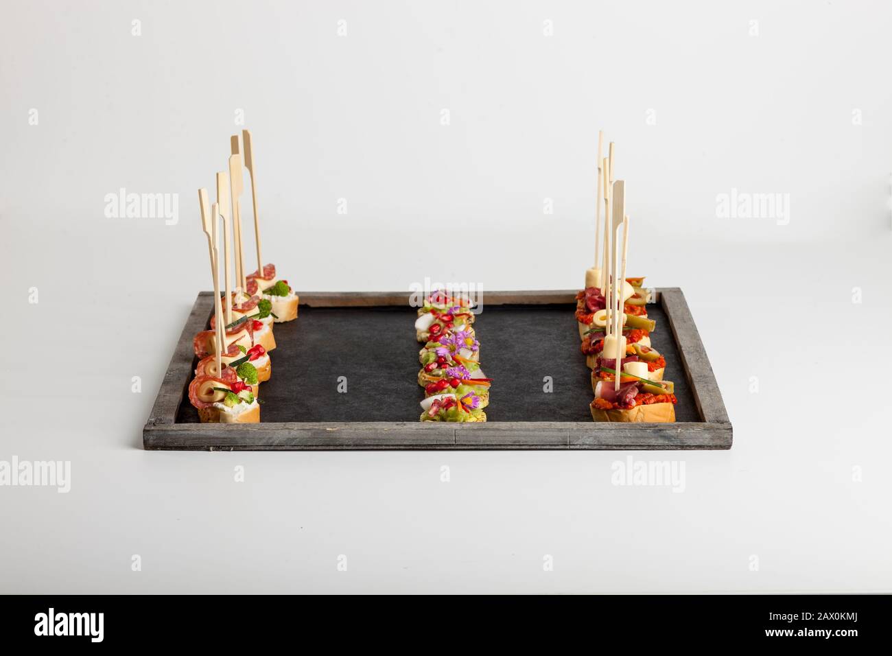 Different types of snacks and appetizers Stock Photo - Alamy