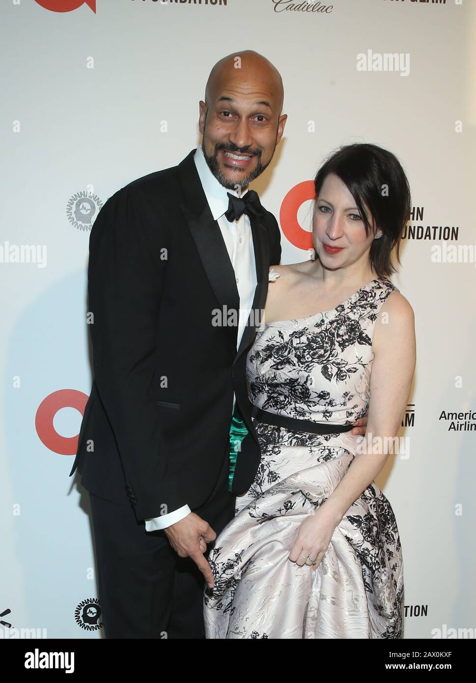 West Hollywood, Ca. 9th Feb, 2020. Keegan-Michael Key, Elisa Key, at ...