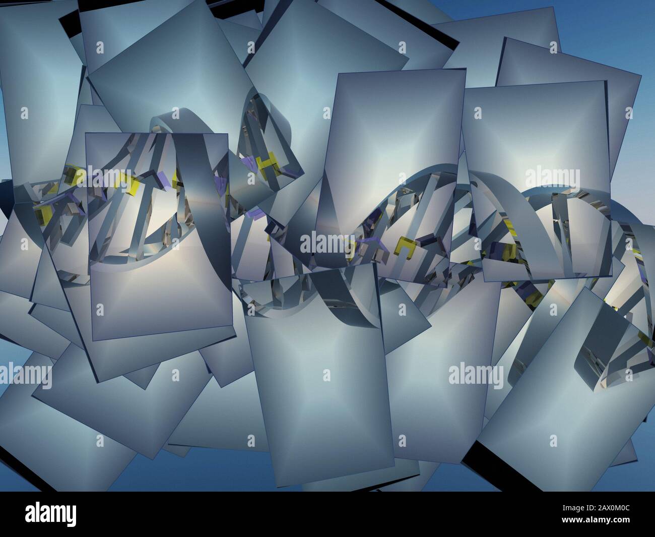 Digital art. DNA chain. Overlapping layers Stock Photo - Alamy