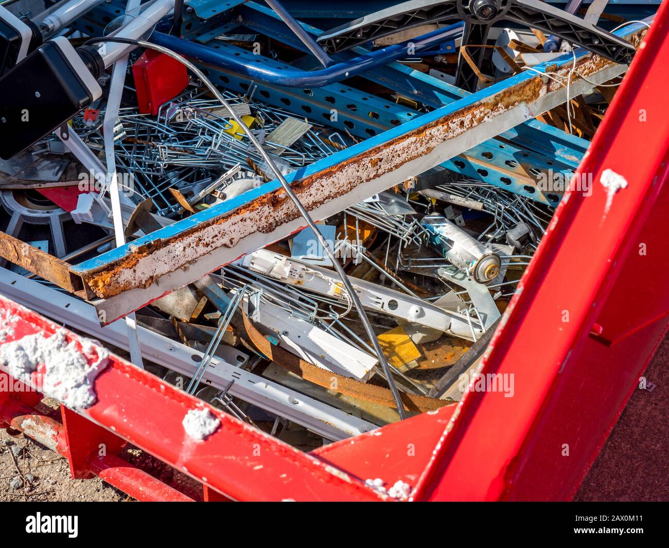 Container with iron scrap Stock Photo - Alamy