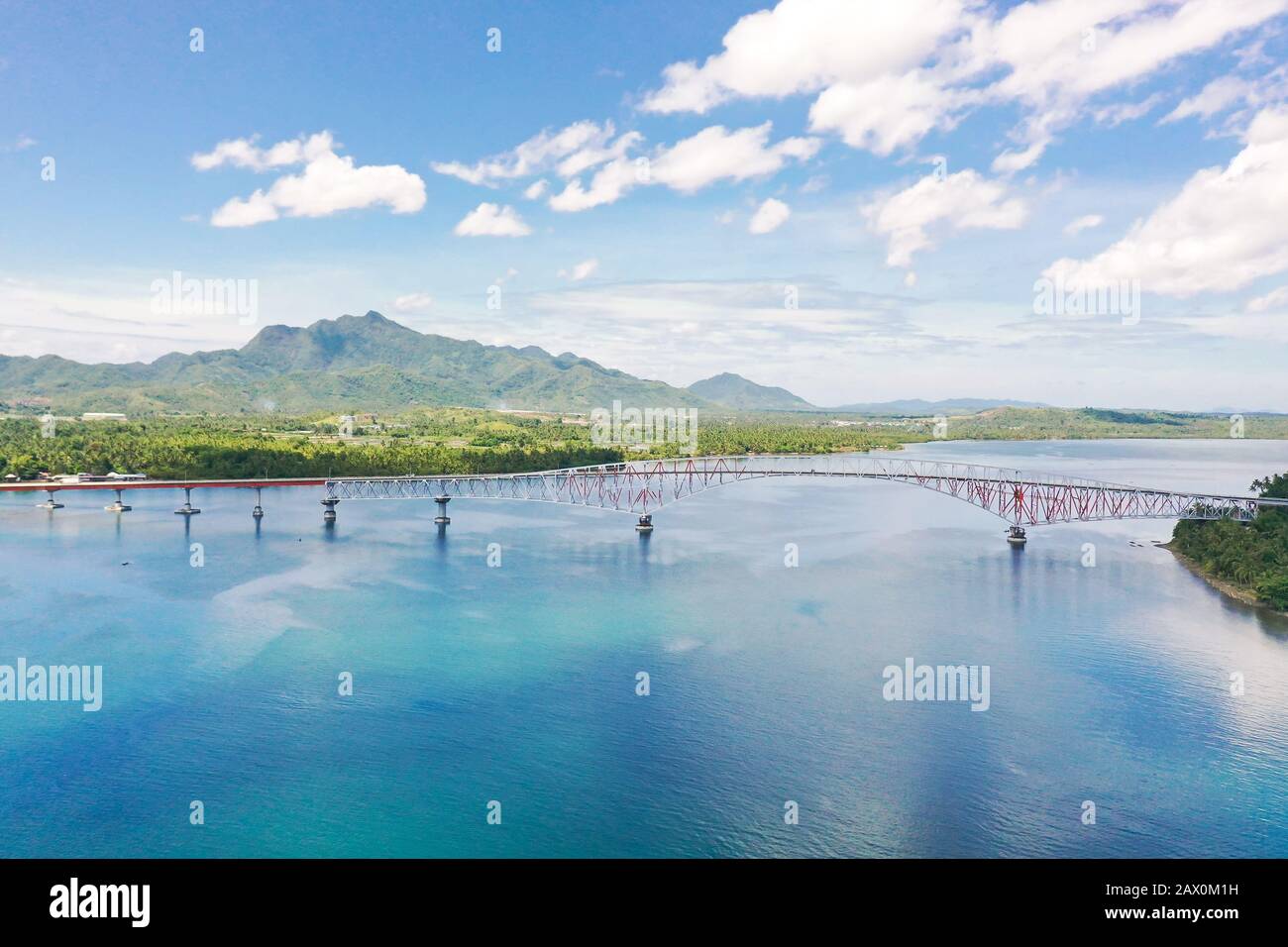 Samar, Philippines. The San Juanico Bridge connects Samar and Leyte ...