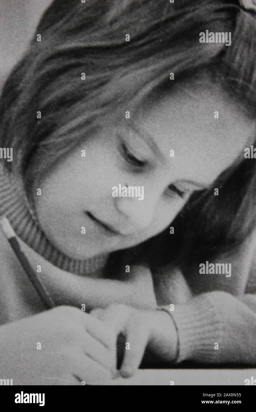 Fine 1970s black and white vintage photography of a young girl ...