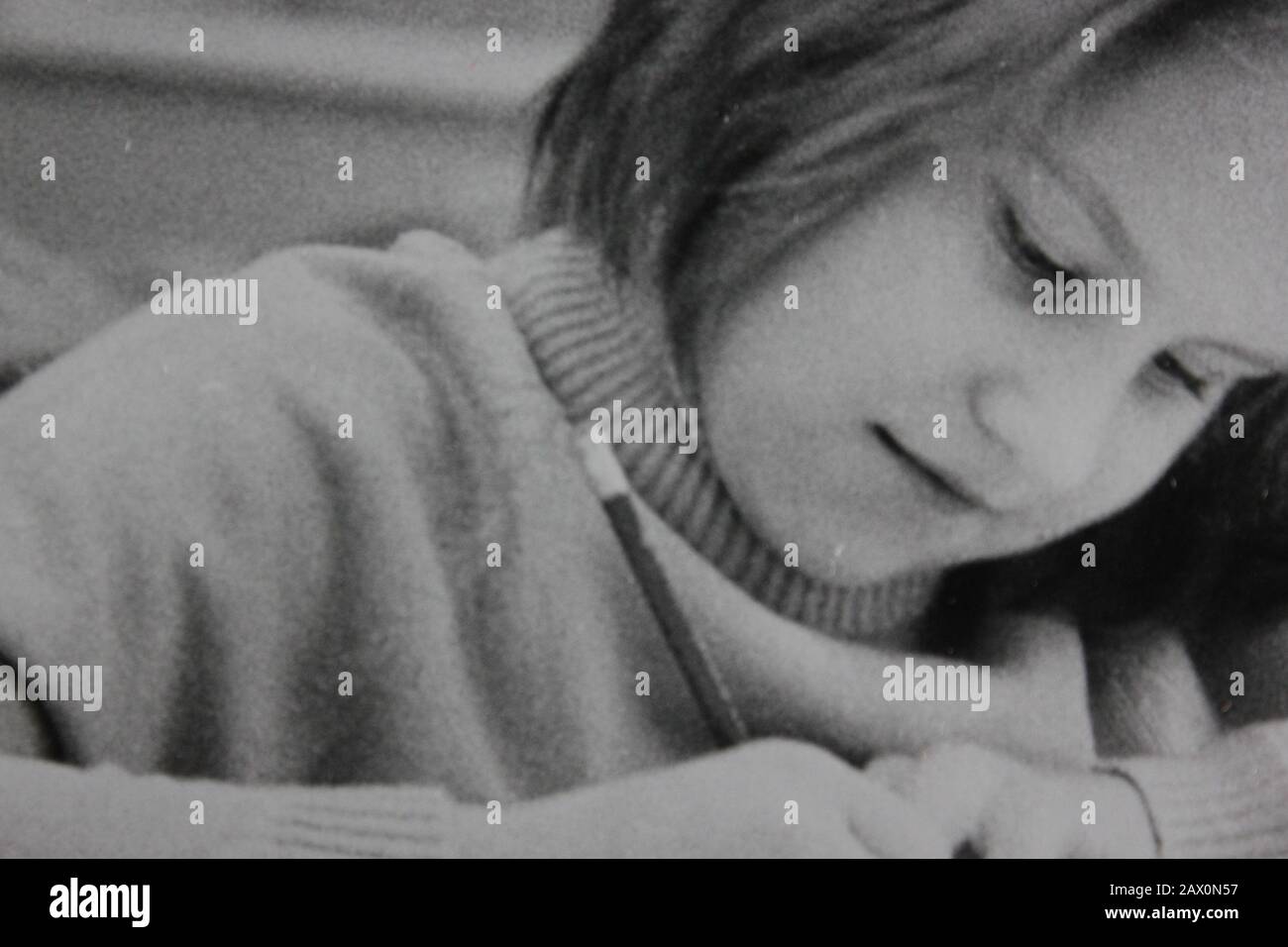 Fine 1970s black and white vintage photography of a young girl ...