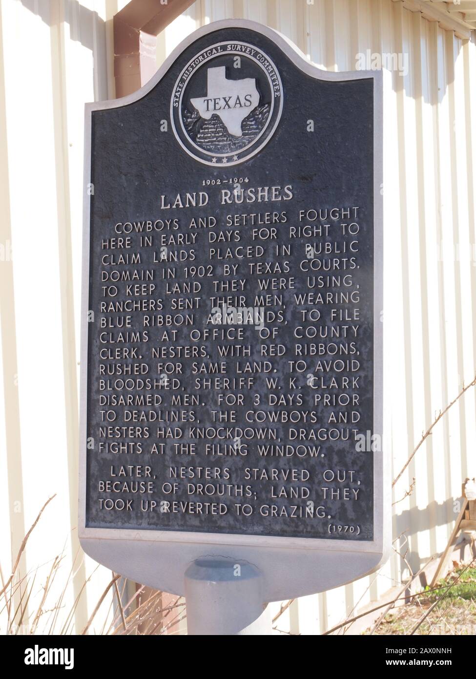 Gail, Texas historical marker depicting the confrontations over land ...