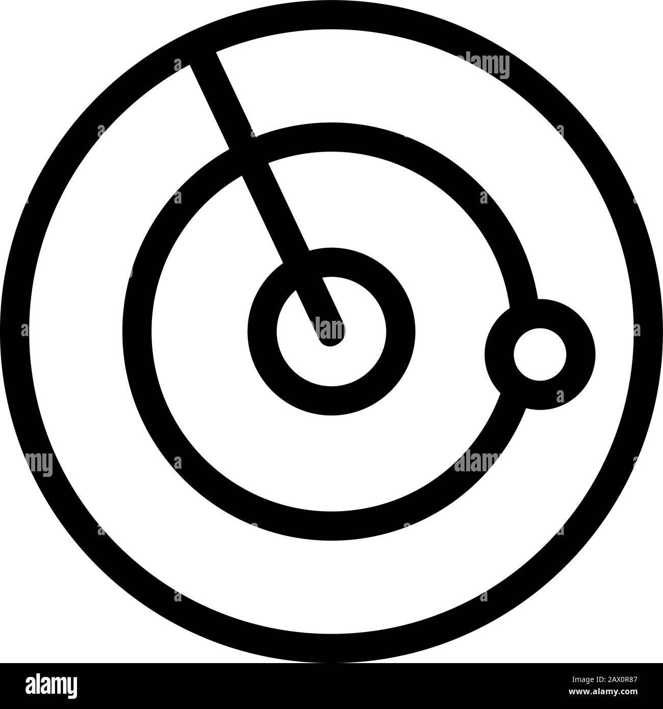 Army radar icon vector. Isolated contour symbol illustration Stock ...