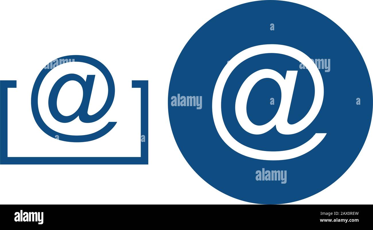 Drawn Email Address On A Round Blue Background And Without Vector drawn-email-address-on-a-round-blue-background-and-without-vector