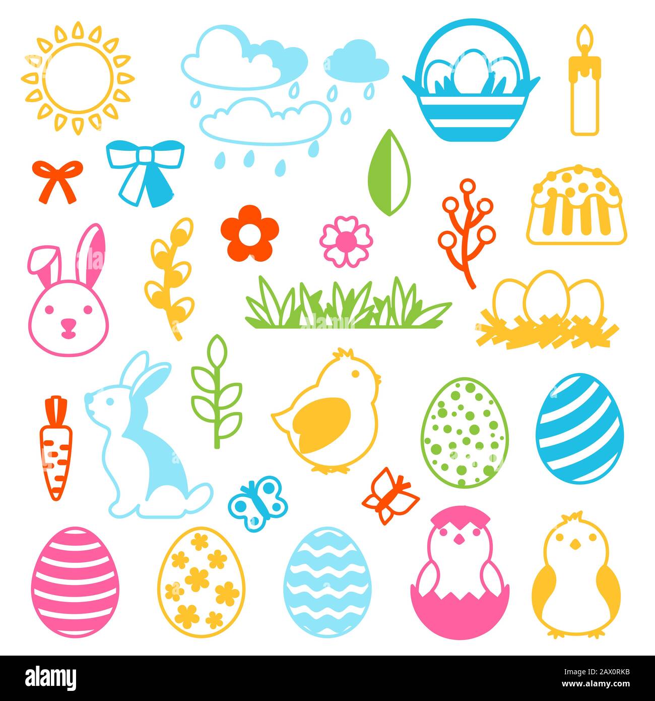 Easter festive cake Stock Vector Images - Alamy