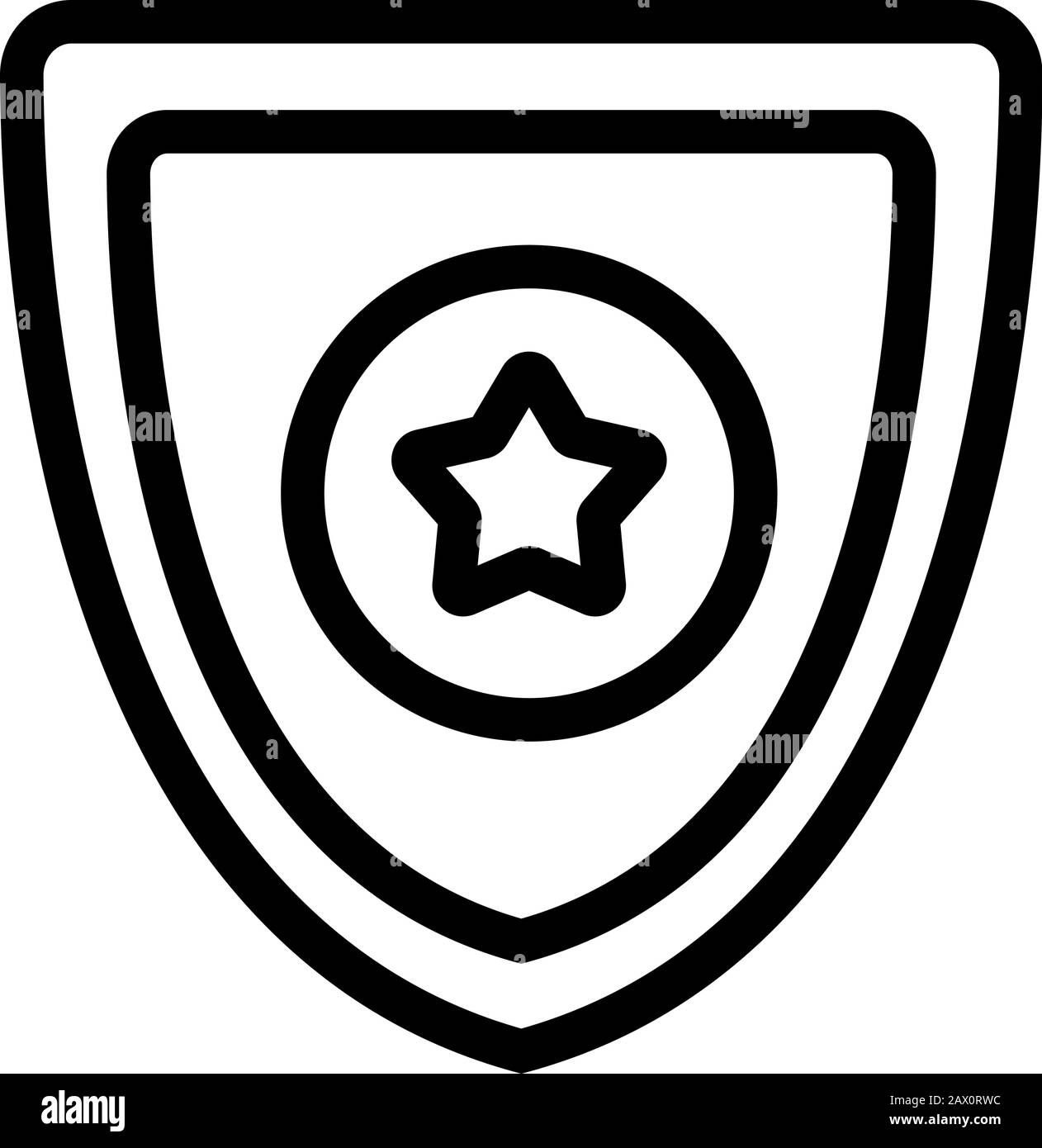 Army shield icon vector. Isolated contour symbol illustration Stock ...