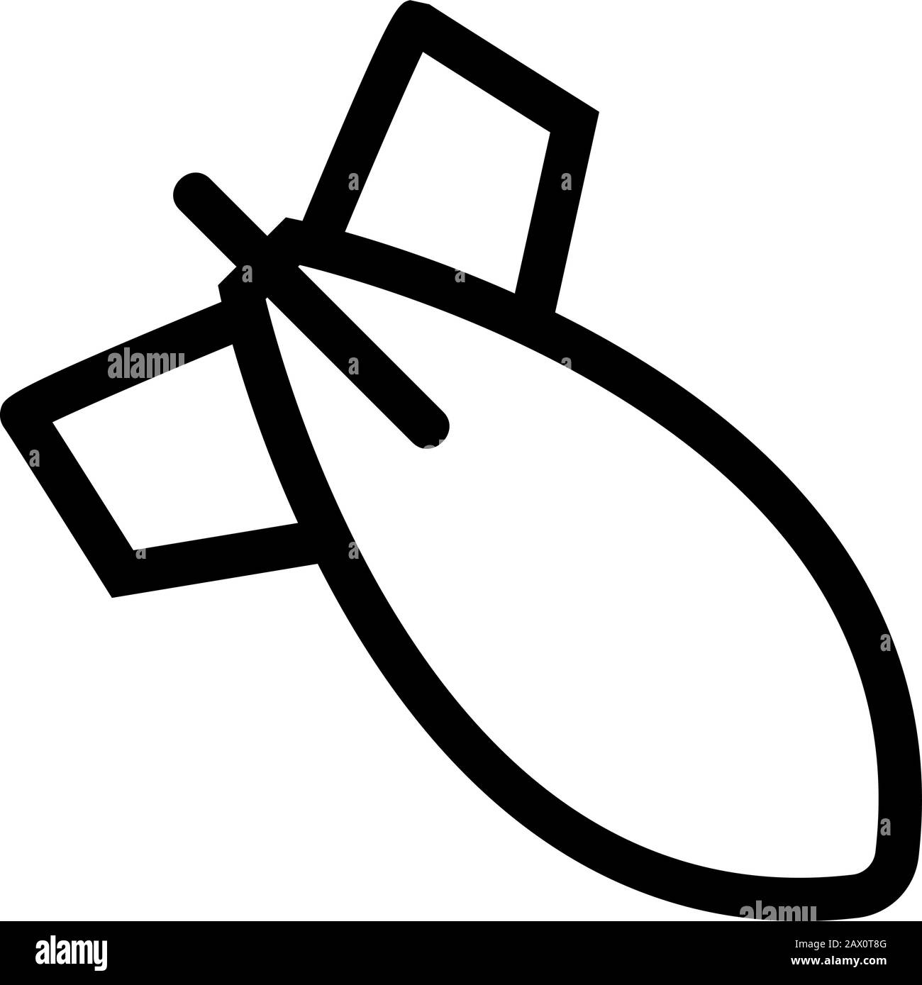 Army bomb icon vector. Isolated contour symbol illustration Stock ...