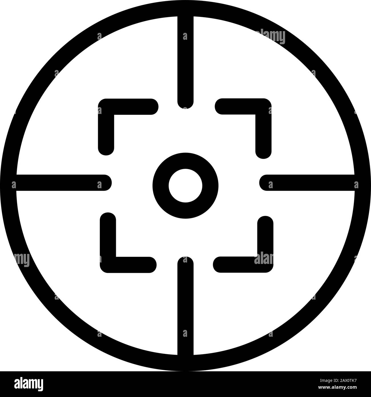 Army sight icon vector. Isolated contour symbol illustration Stock ...