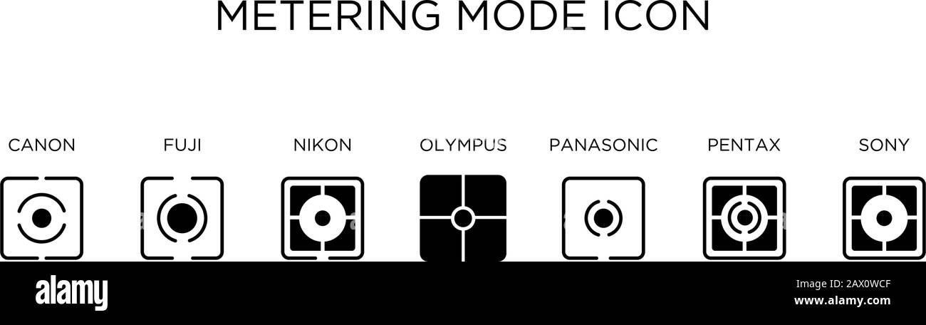 Metering mode icon by manufacture vector Stock Vector Image & Art - Alamy