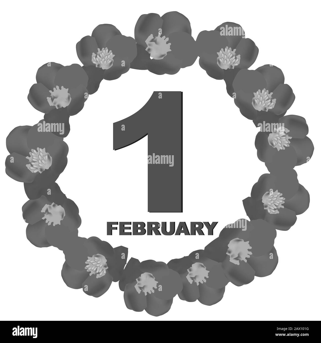 February 1 icon. For planning important day. Banner for holidays and ...