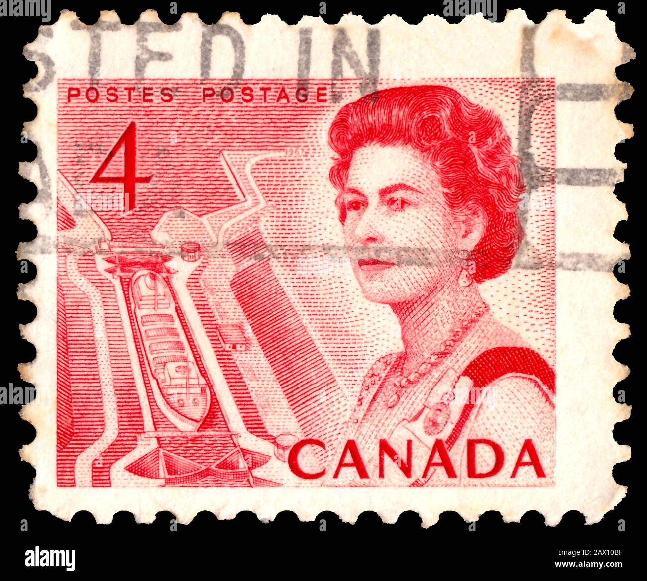 Canada - CIRCA 1960: A stamp printed in Canada shows Royal families ...