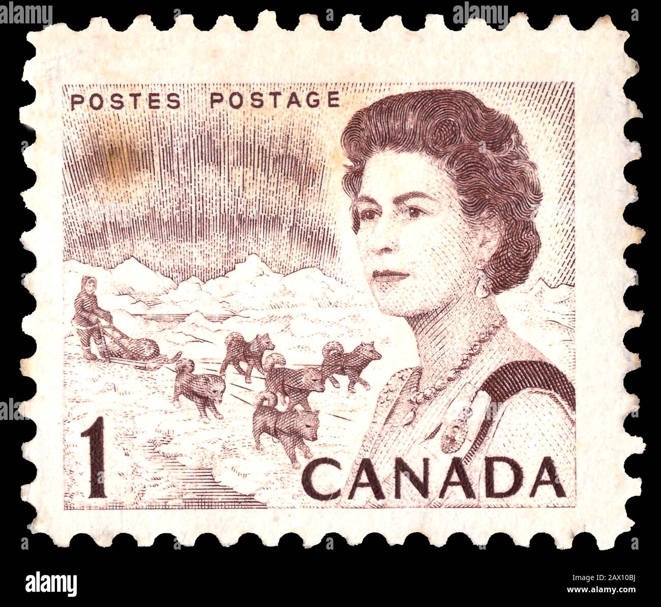 Canada - CIRCA 1960: A stamp printed in Canada shows Royal families ...