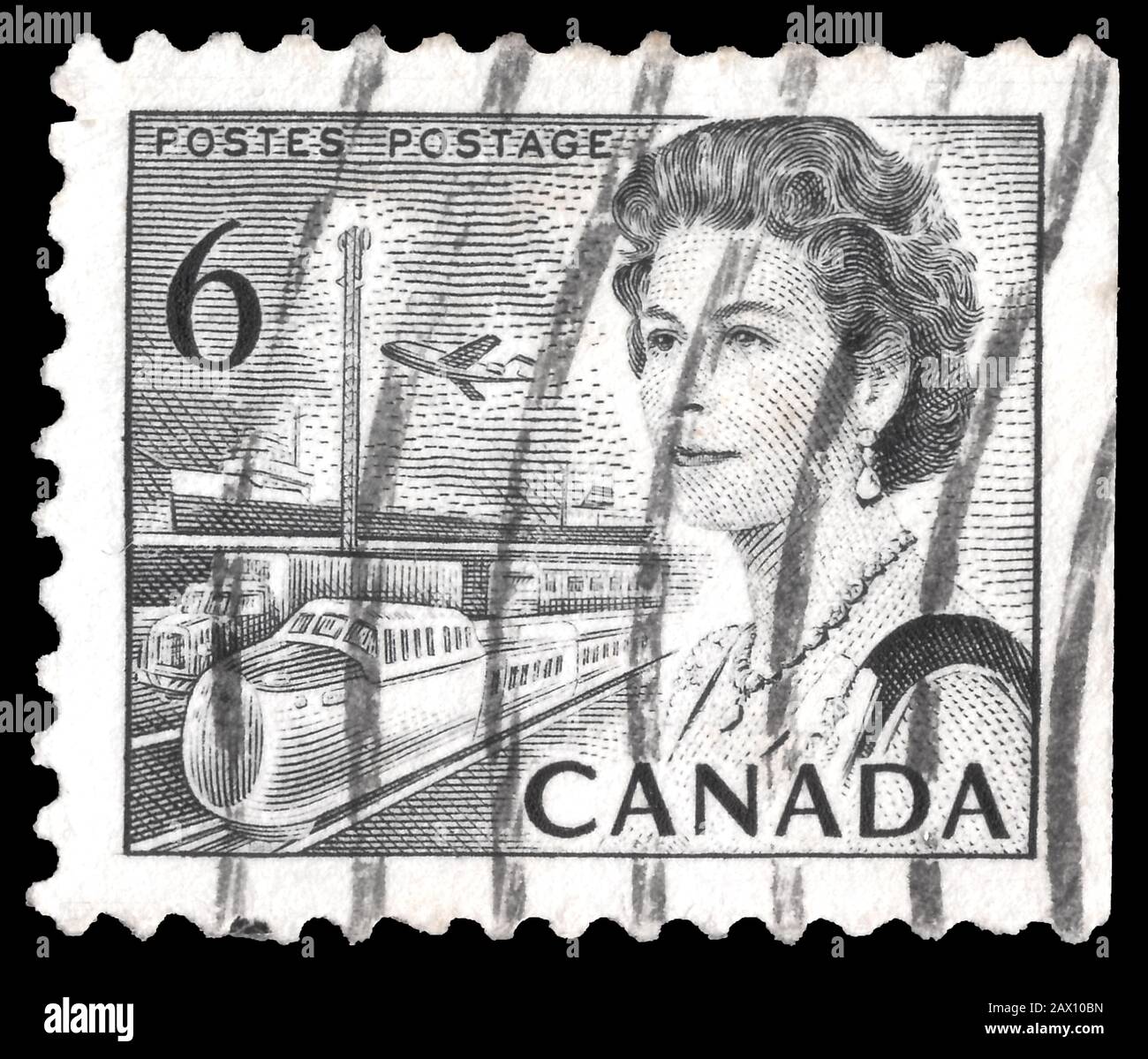 Canada - CIRCA 1960: A stamp printed in Canada shows Royal families ...