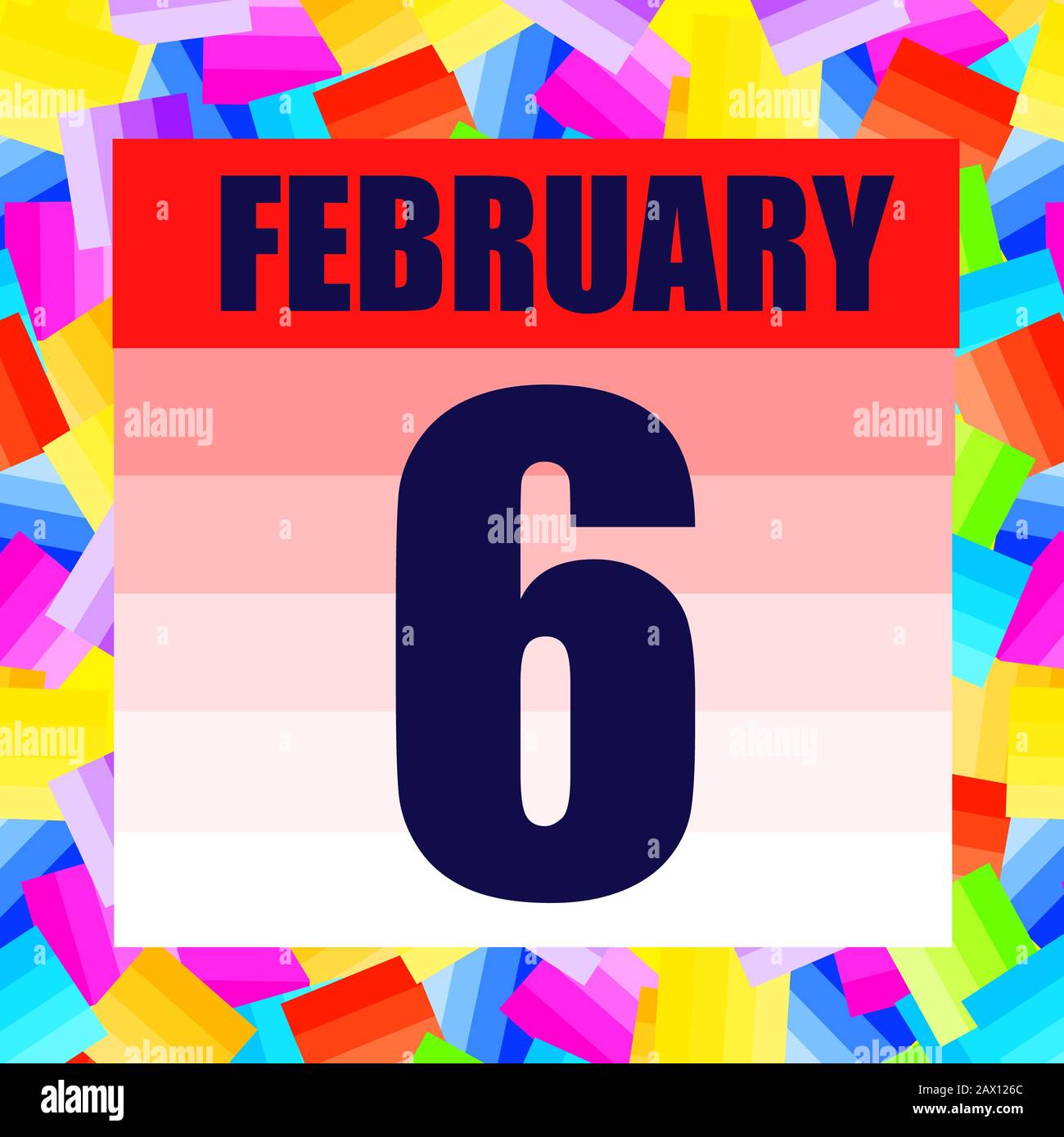 February 6 icon. For planning important day. Banner for holidays and ...