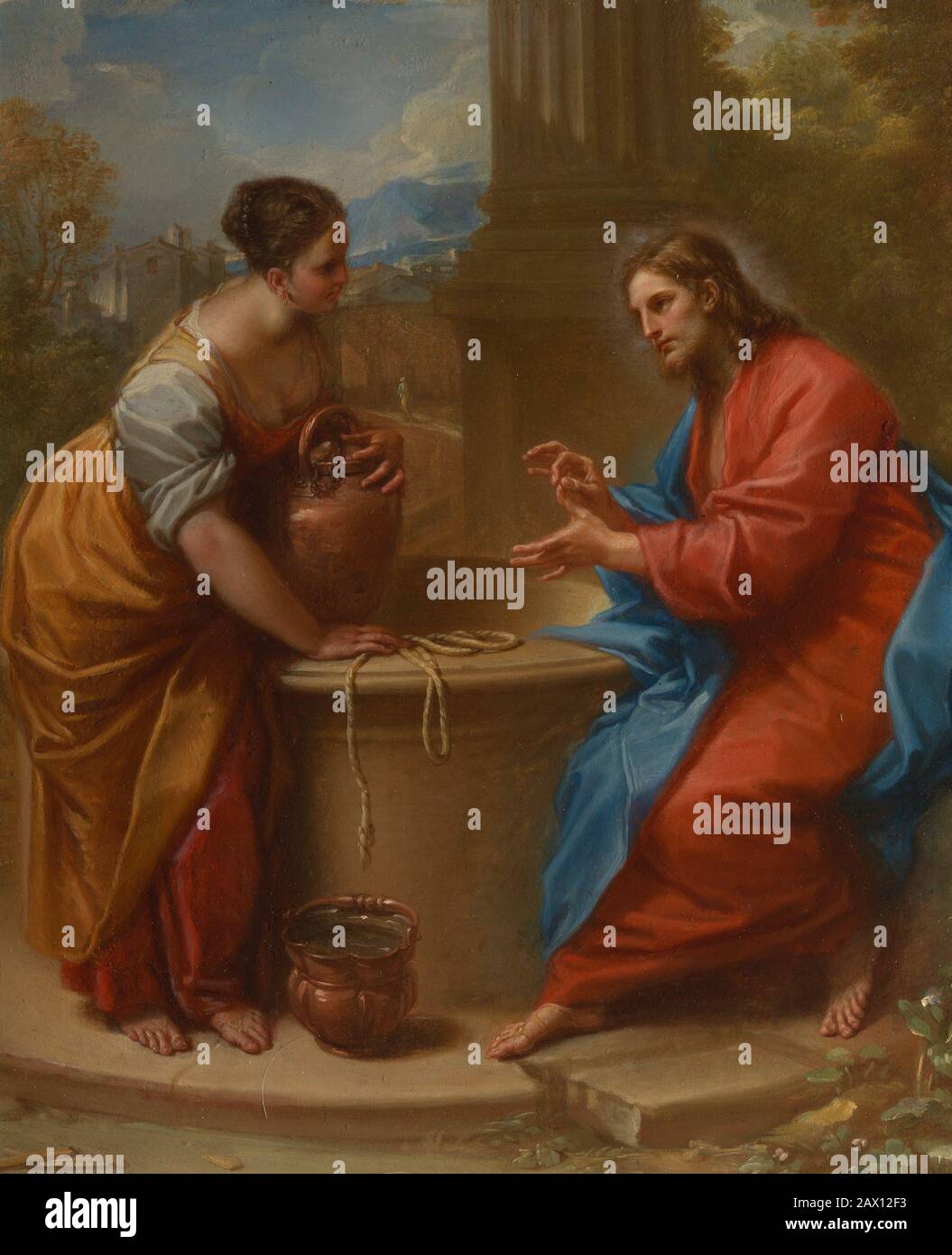 Christ and the Woman of Samaria, 1715-20 Stock Photo - Alamy