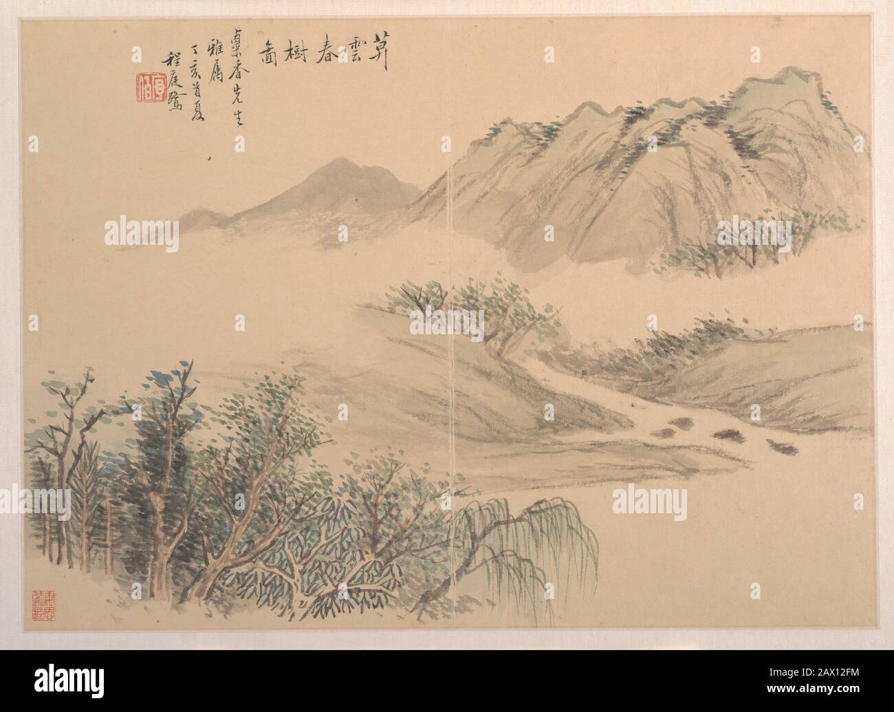 Landscape, dated 1827 Stock Photo - Alamy