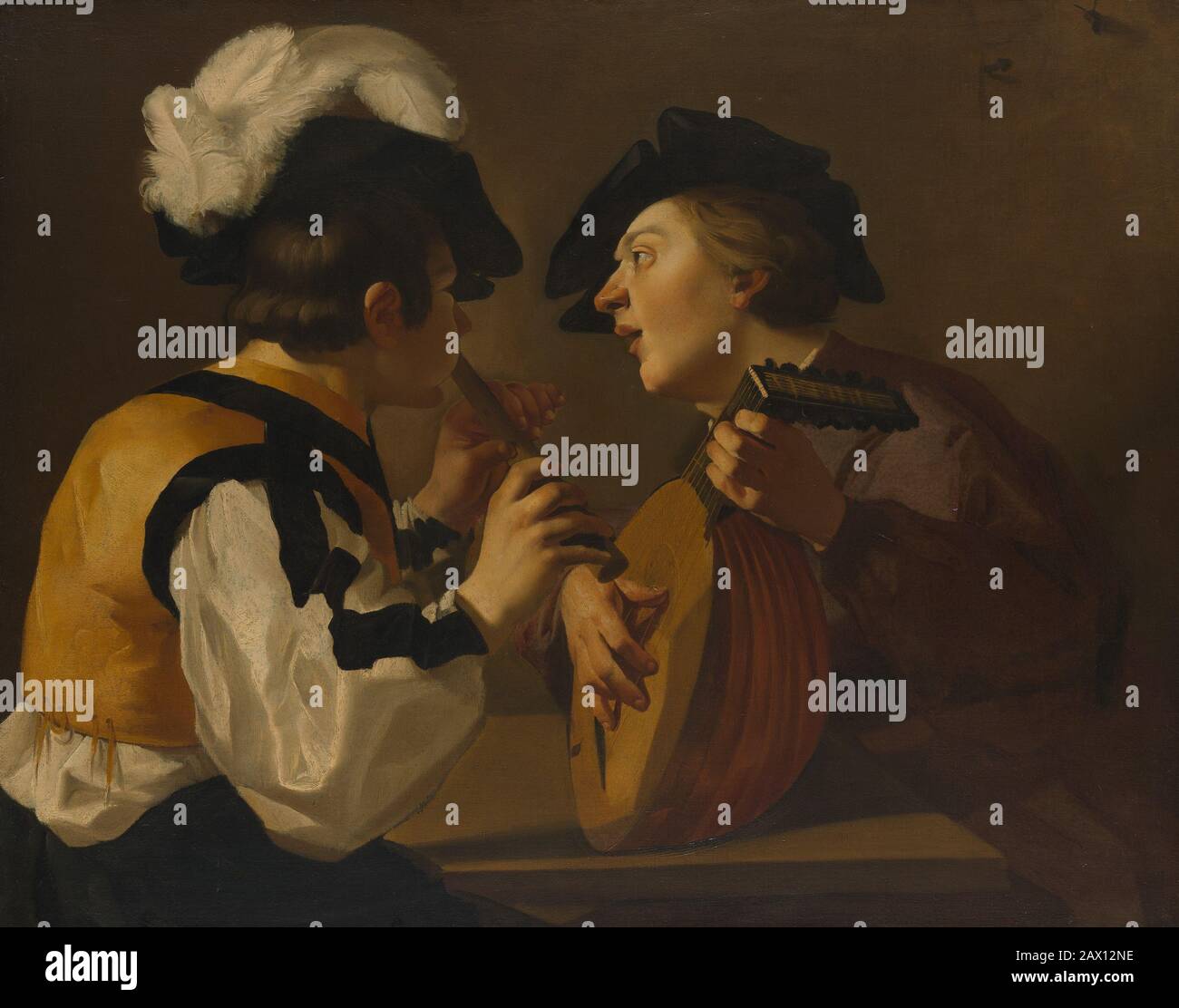 Two Musicians, 17th century Stock Photo - Alamy