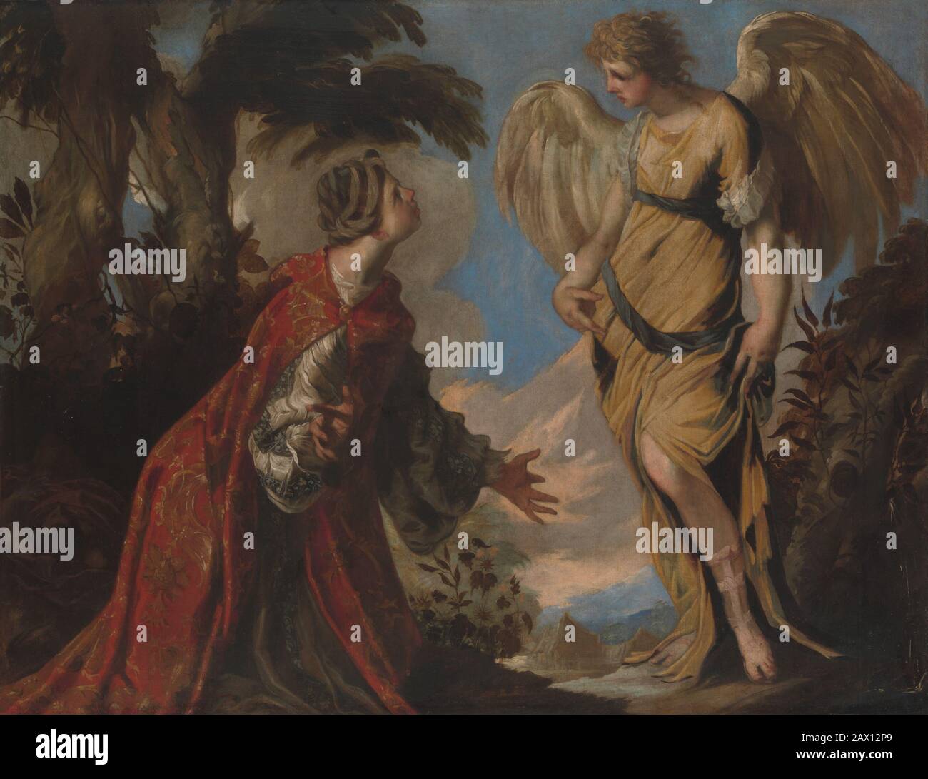 Hagar and the Angel, ca. 1657 Stock Photo - Alamy