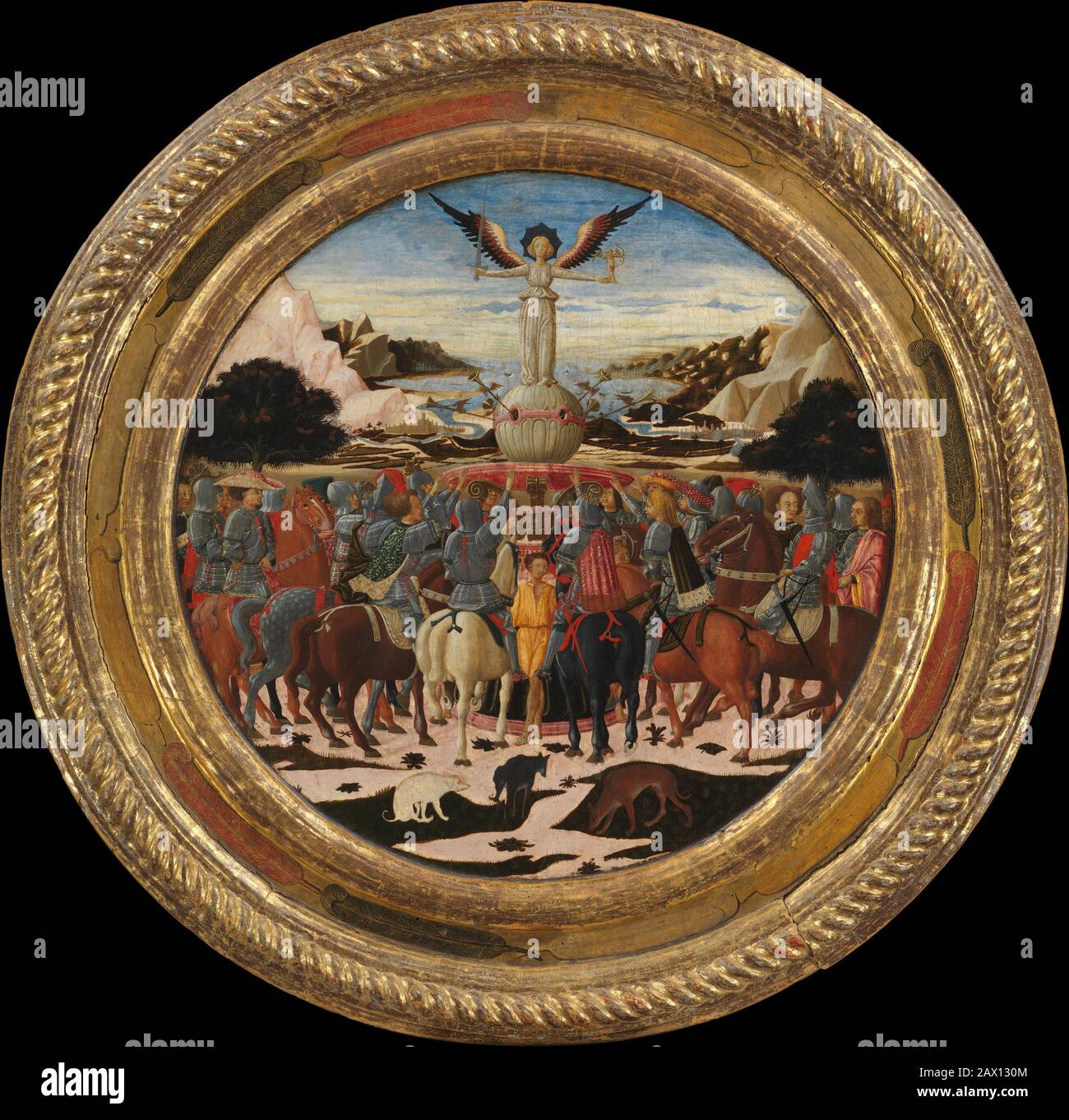 The Triumph of Fame; (reverse) Impresa of the Medici Family and Arms of ...