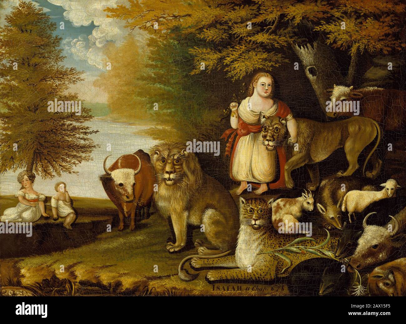 Peaceable Kingdom, ca. 1830-32 Stock Photo - Alamy