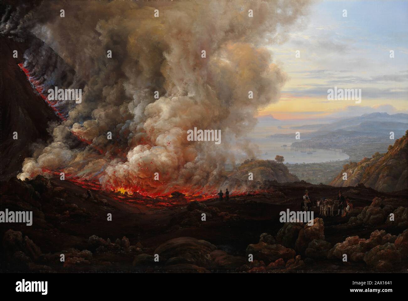 An Eruption of Vesuvius, 1824 Stock Photo - Alamy