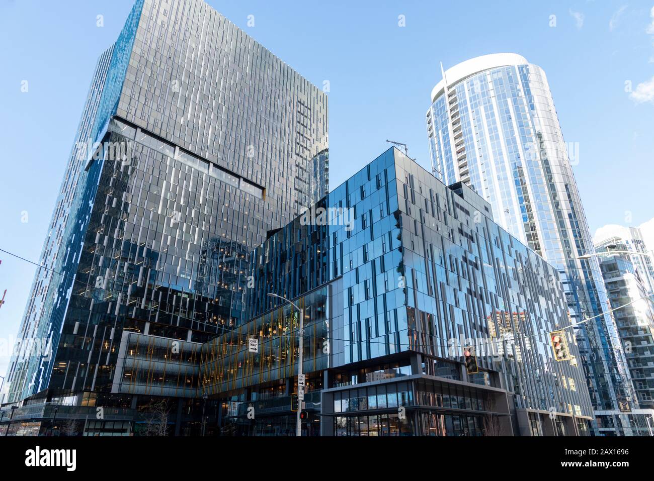 New office tower construction on the Amazon world headquarter campus in ...
