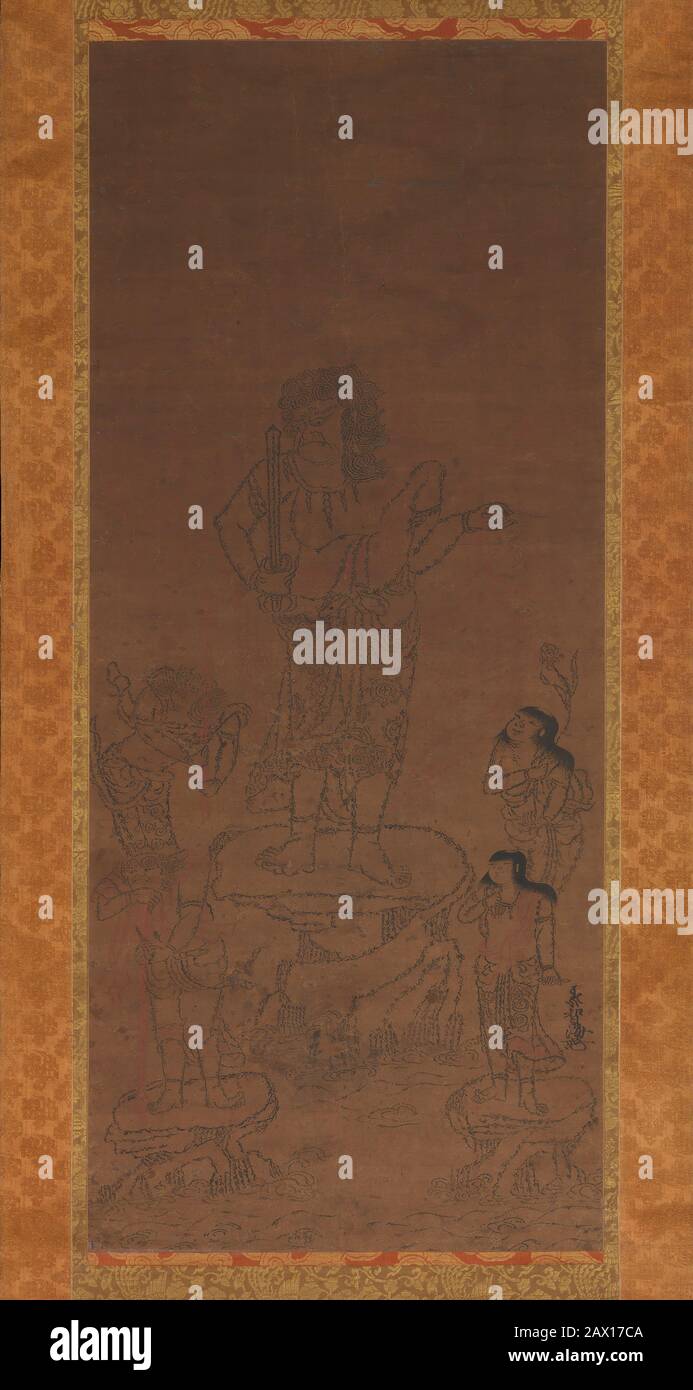 Fudo Myoo with Four Attendants, Outlined in Seed Syllables, 15th ...