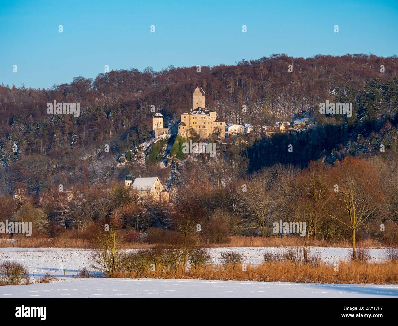 Burg Kipfenberg, Winter, Schnee, Altmühltal, Bayern, Deutschland ...
