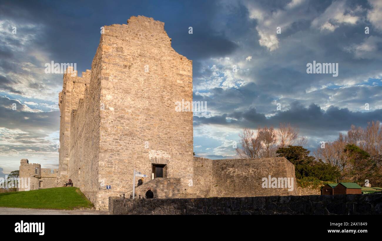 The remains of the medieval Ross Castle near Killarney in County Kerry ...