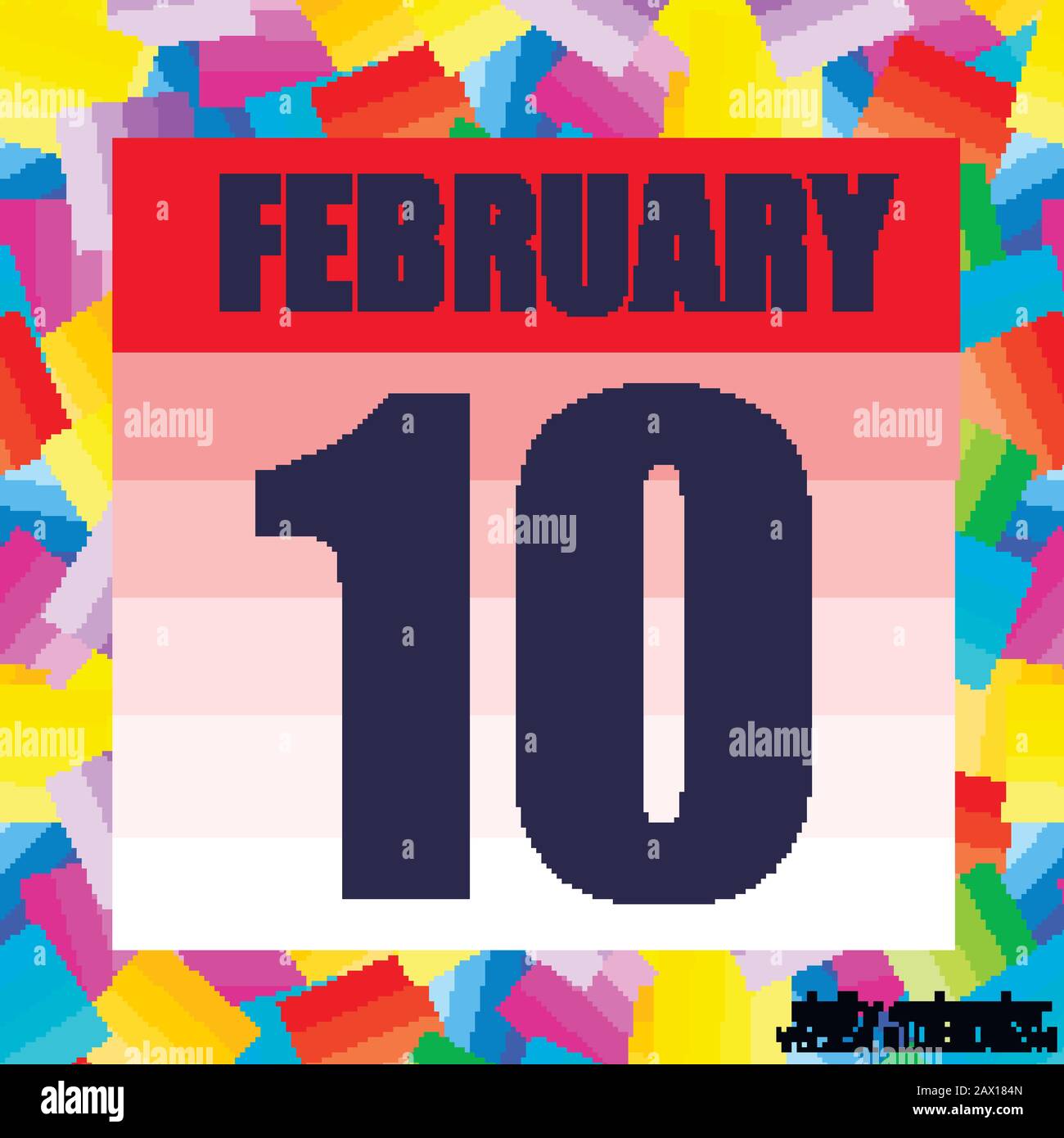 February 10 icon. For planning important day. Banner for holidays and ...