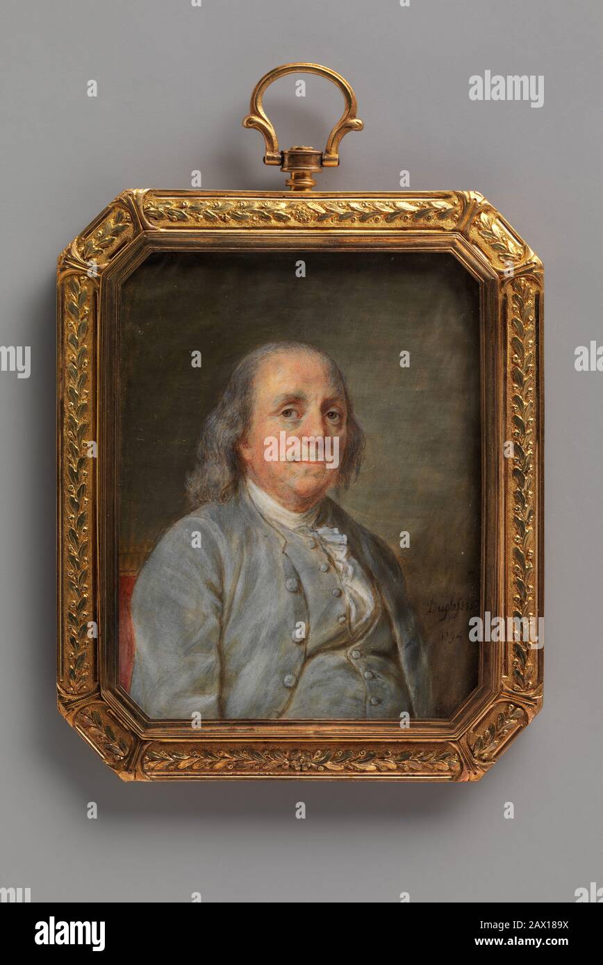 Benjamin franklin portrait frame hi-res stock photography and images ...