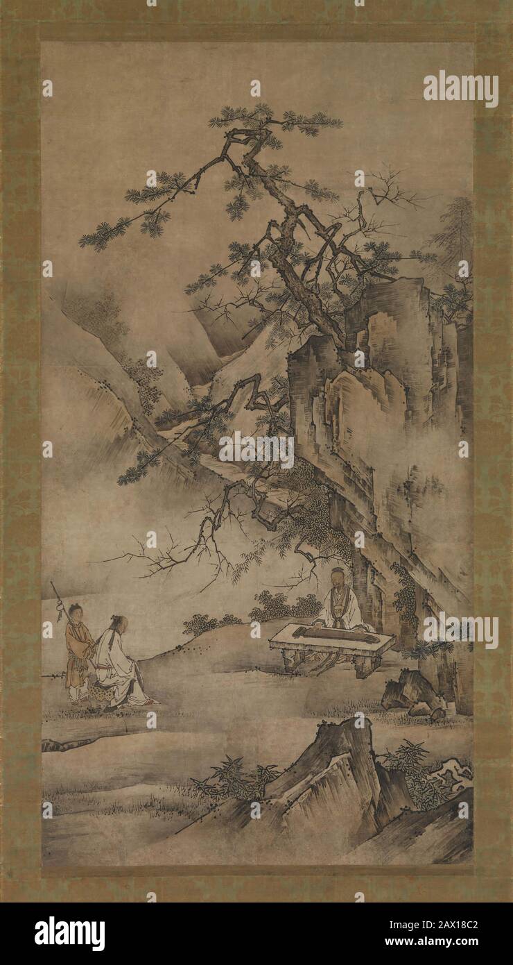 伯牙鍾子期図, Bo Ya Plays the Qin as Zhong Ziqi Listens 伯牙鍾子期図, Bo Ya Plays the Qin as Zhong Ziqi Listens