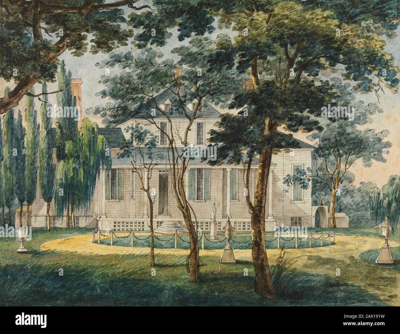 A Country Residence, Possibly General Moreau's Country House at ...