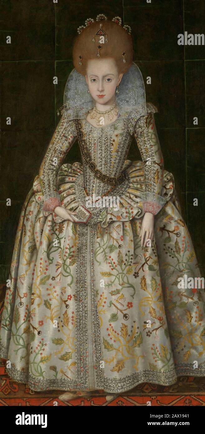 Princess Elizabeth (1596-1662), Later Queen of Bohemia, ca. 1606 Stock ...