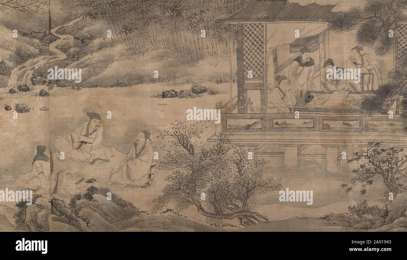 Poets Gathering in the Orchid Pavilion, dated 1607. Ming dynasty (1368 ...