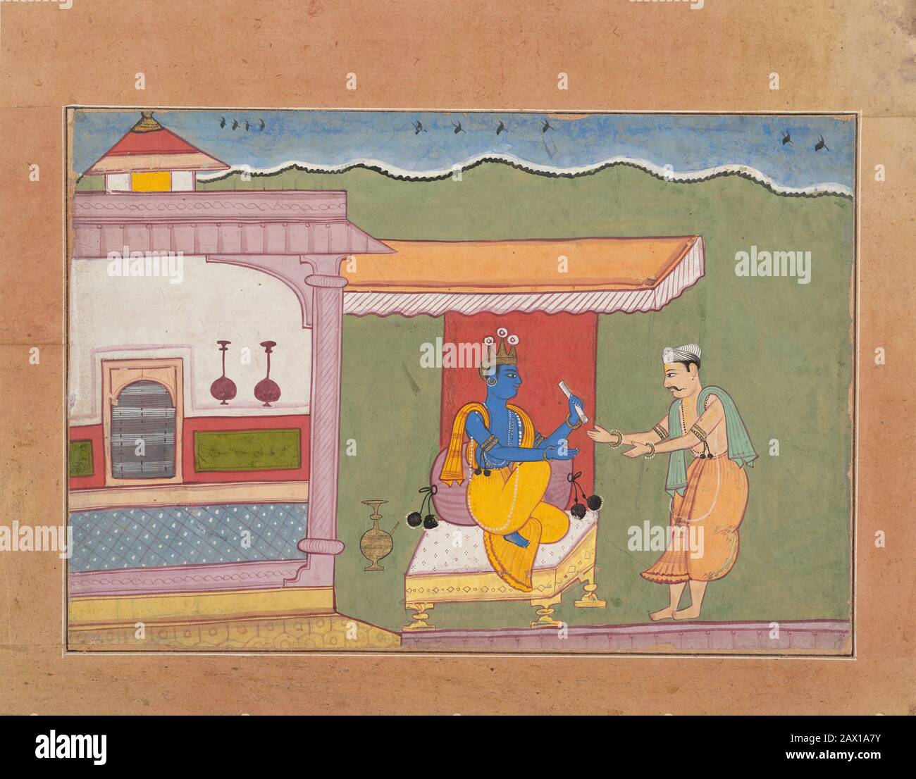 The Brahmin Delivers Rukmini's Letter to Krishna: Page from a Dispersed ...